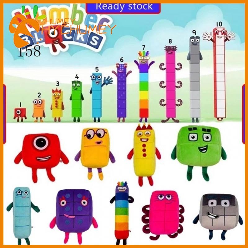 36cm Cartoon Numberblocks Plush Doll Educational Stuffed Toys Number ...