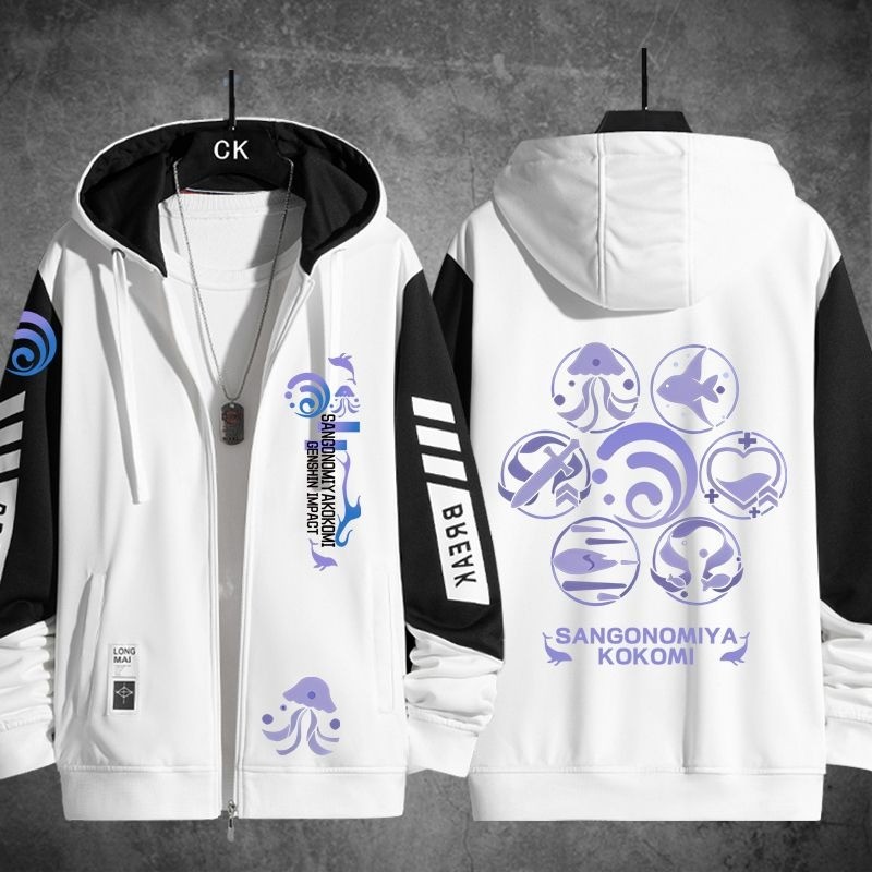 ZST Genshin impact hoodie jactet Kaedehara Kazuha impression clothes ...