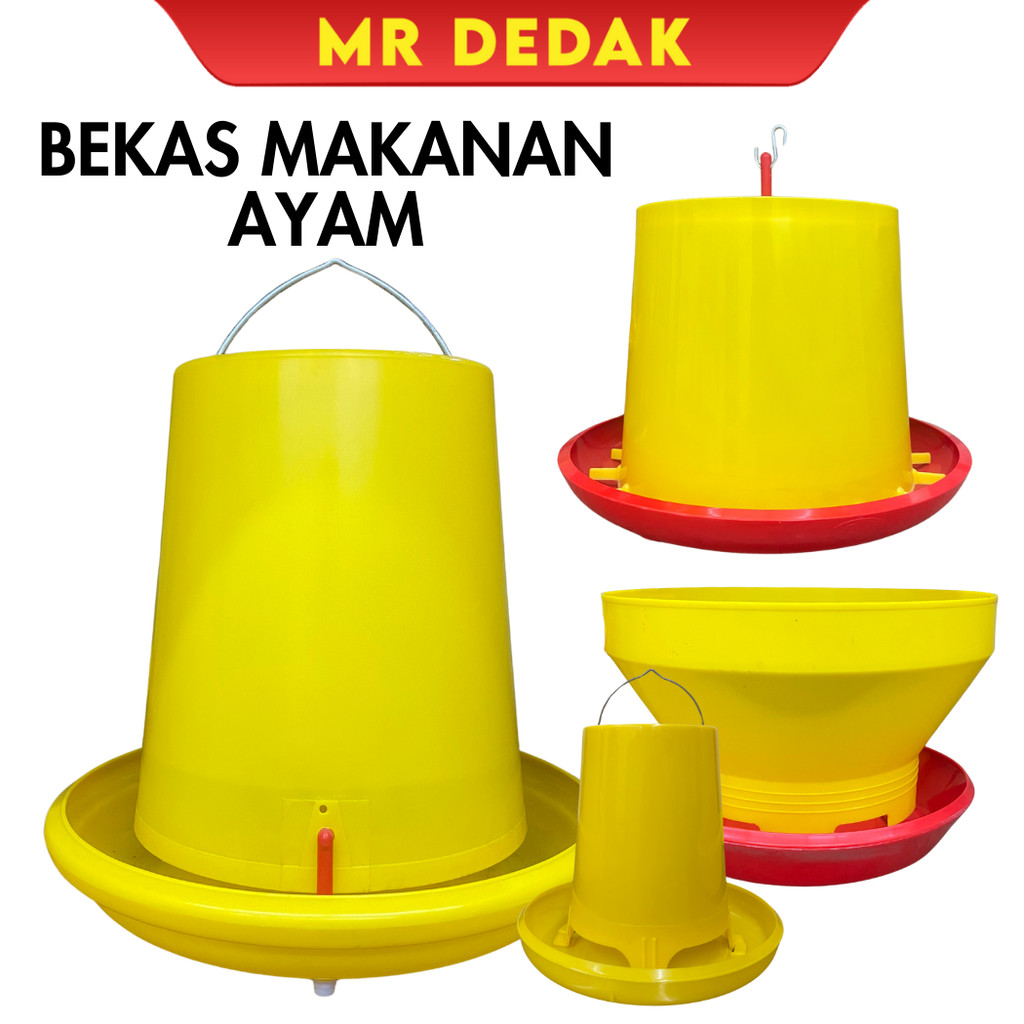 BEKAS MAKANAN AYAM WARNA KUNING | POULTRY FEEDER CONTAINER | 1KG | 5KG ...