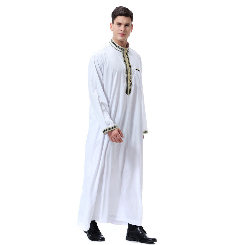 Islamic Men's Robe Muslim Men's Tang Suit Saudi Arabian Robe | Shopee ...