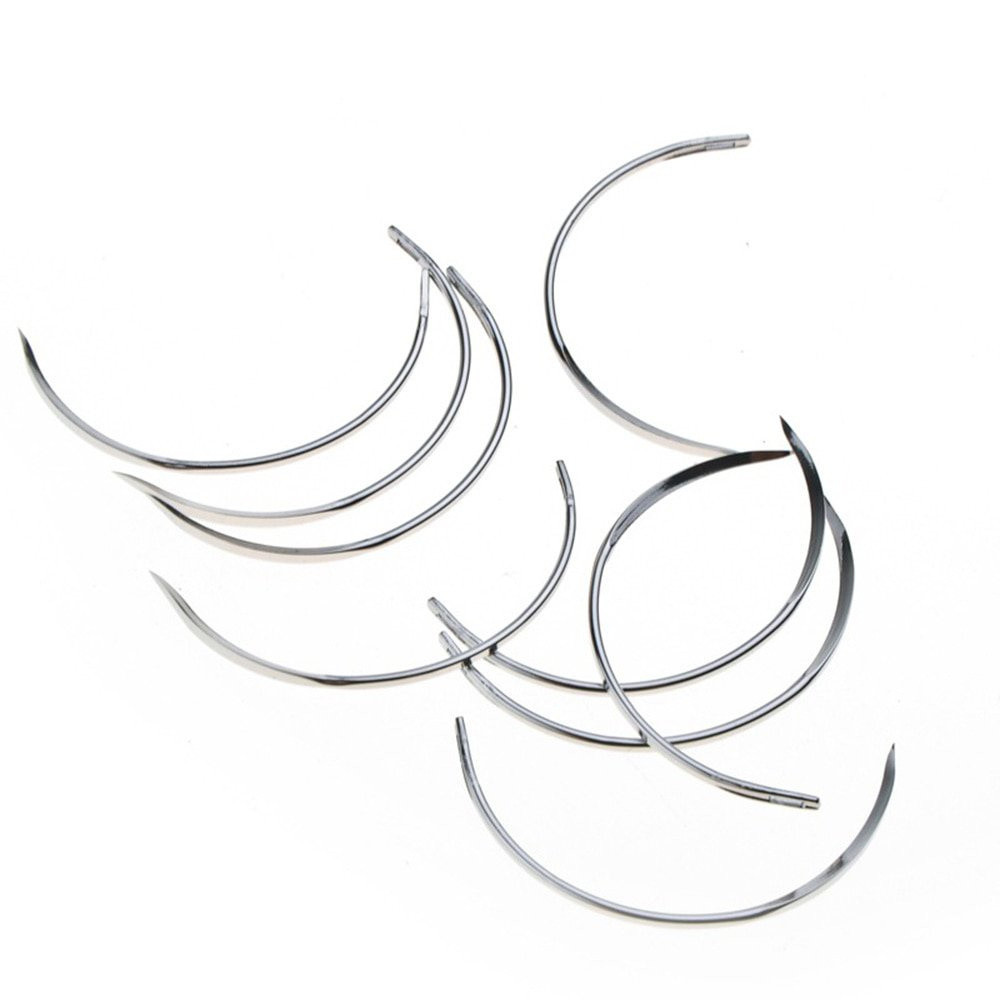 10 Suture Needles for Veterinary Surgery, Surgical Sutures, Curved ...