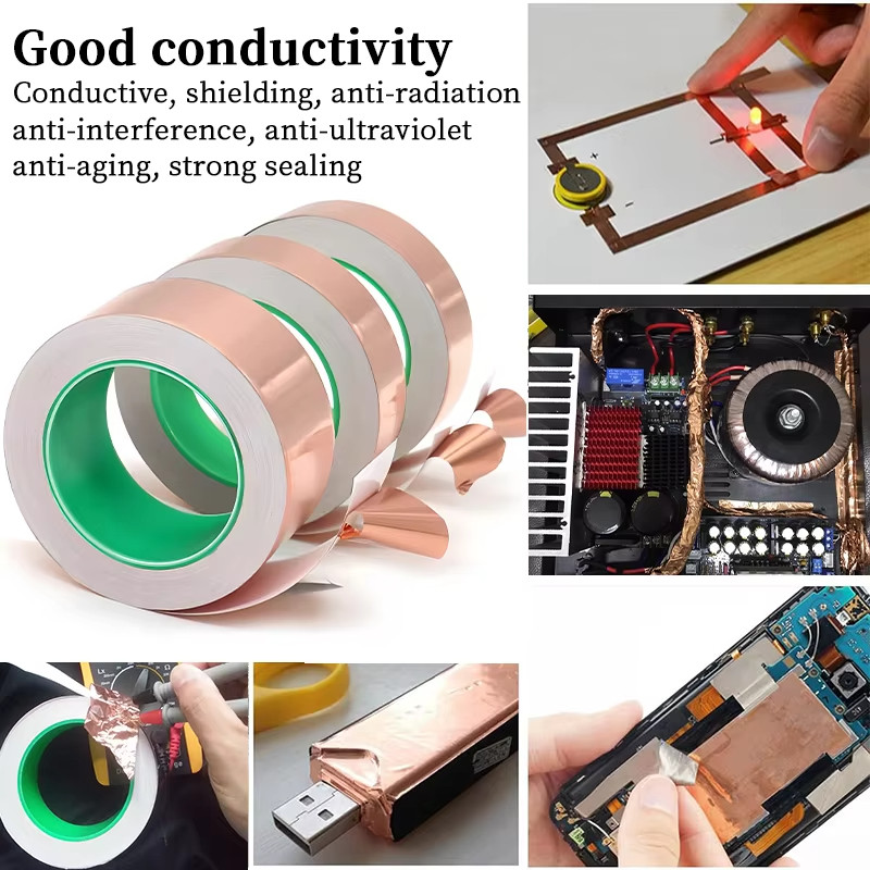 20 Meters Copper Foil Tape with Double-Sided Conductive Adhesive ...
