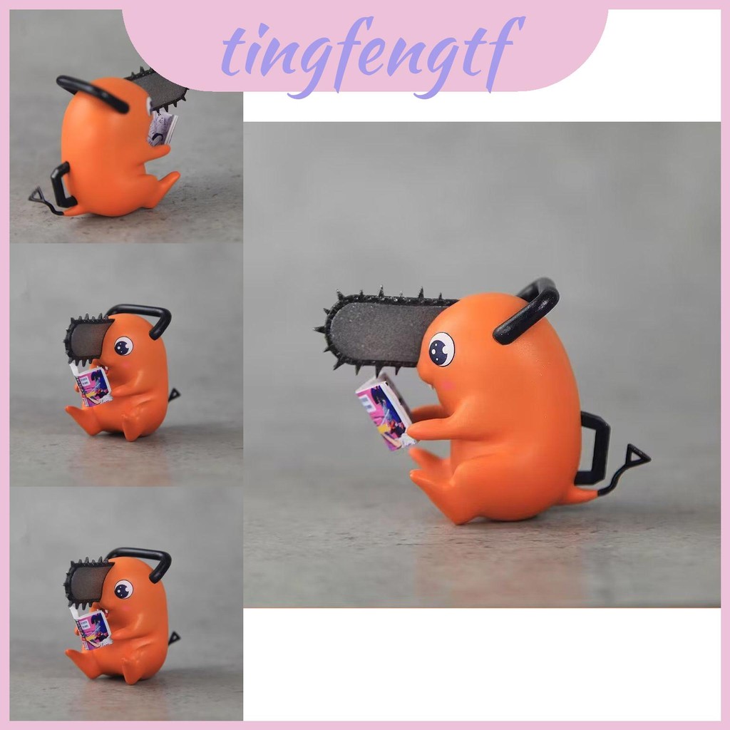 From Chainsaw Pochita Man Pvc Sculpture Sitting Reading Figure Great ...
