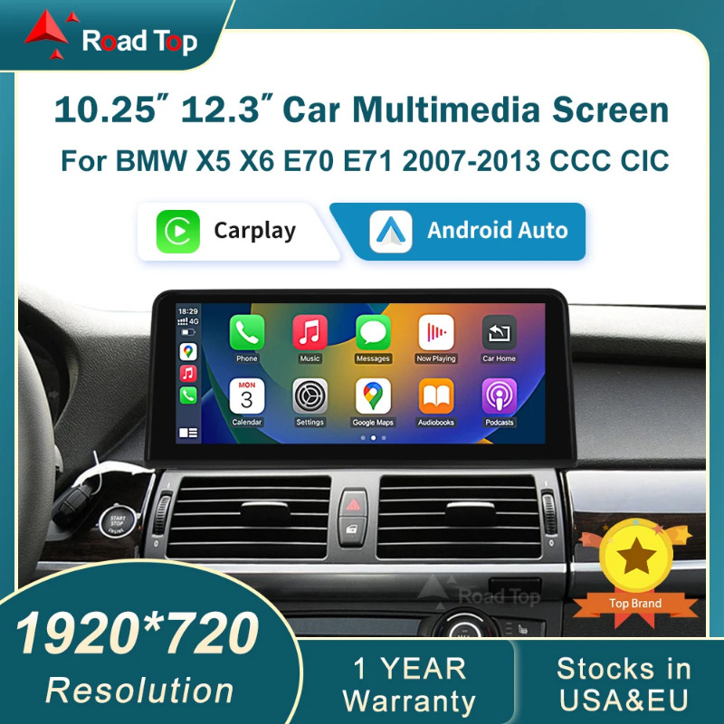 RoadTop Wireless Carplay For BMW X5 X6 E70 E71 2007-2013 CCC CIC ...