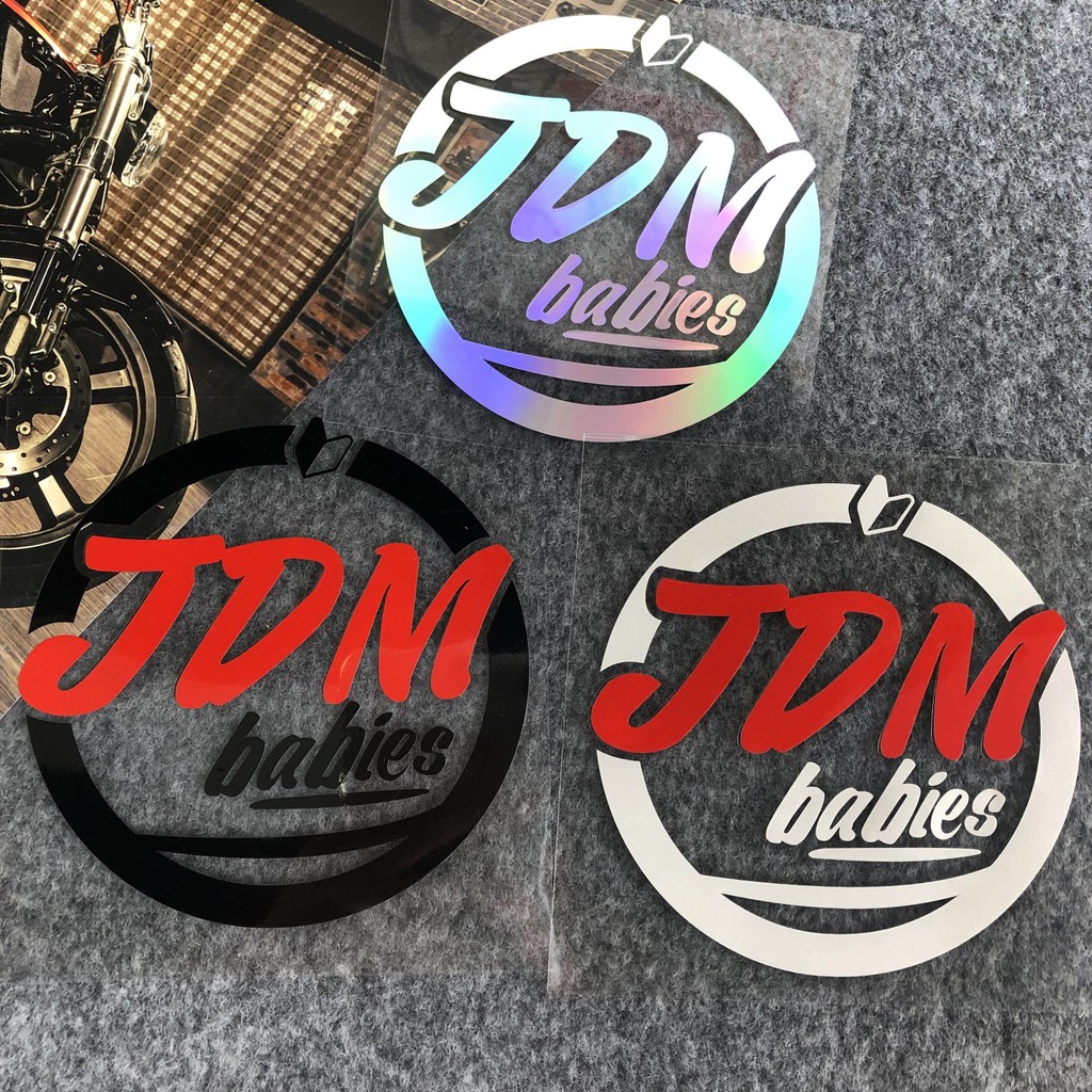 JDM Laser Sticker Motorcycle Car Helmet Scooter bike Cover Scratches ...