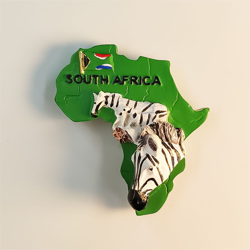 South Africa Creative Three-dimensional Zebra Map Travel Commemoration ...