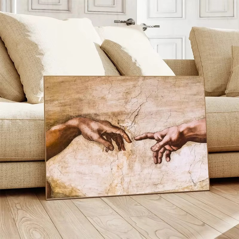 The Creation of Adam By Michelangelo Fallen Angel Posters Canvas ...