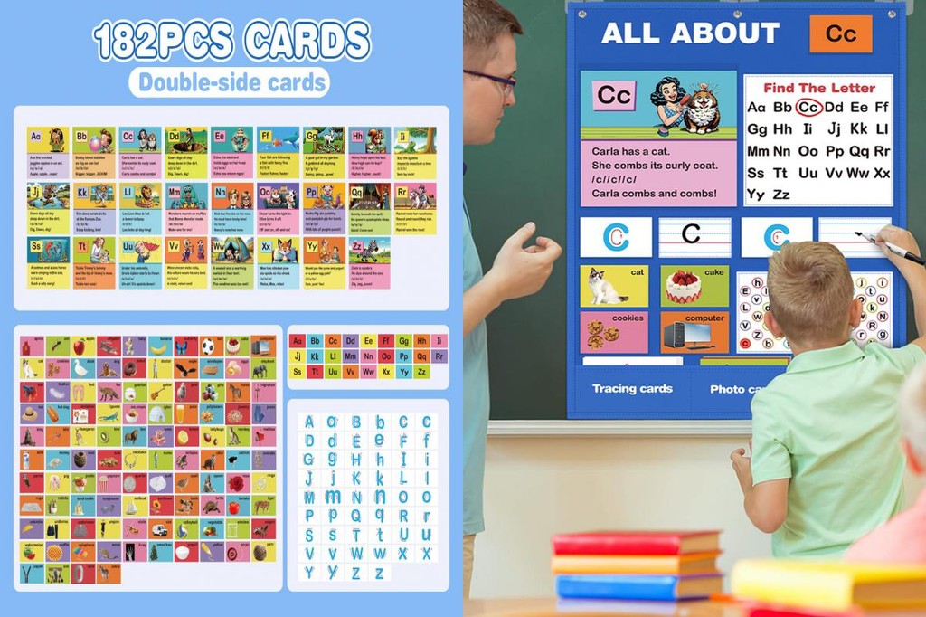 [EY] Letter Tracing Learning Alphabet Learning Wall Chart Abc Learning ...