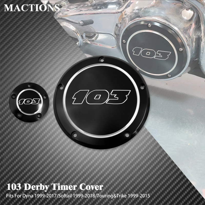 Motorcycle 103 Derby Timing Engine Clutch Side Cover Set For Harley ...