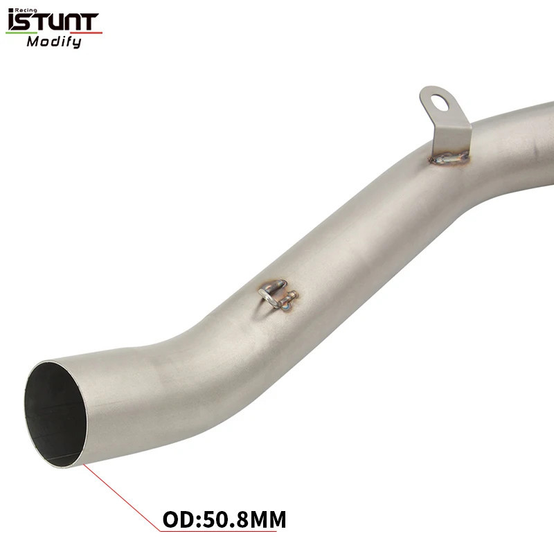 Motorcycle Exhaust 50.8mm Muffler Escape Modified Tube Header Front ...