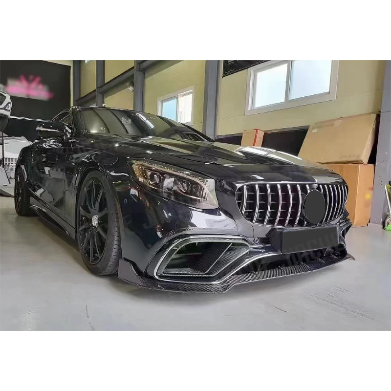 Carbon Fiber Front Bumper Air Vent Fin for Benz S Class W217 C217 S63 ...
