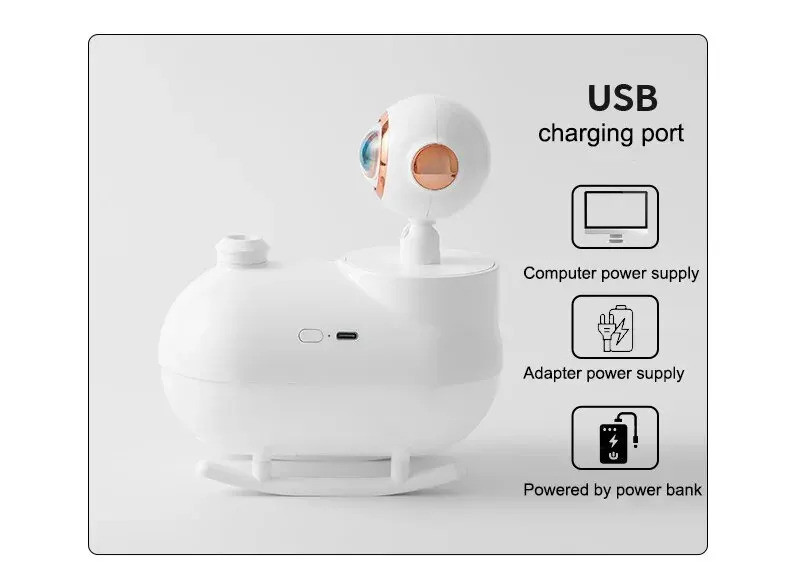 Moisturizing Mini Heavy Fog Humidifier with Sunset Light for Daily Use ...