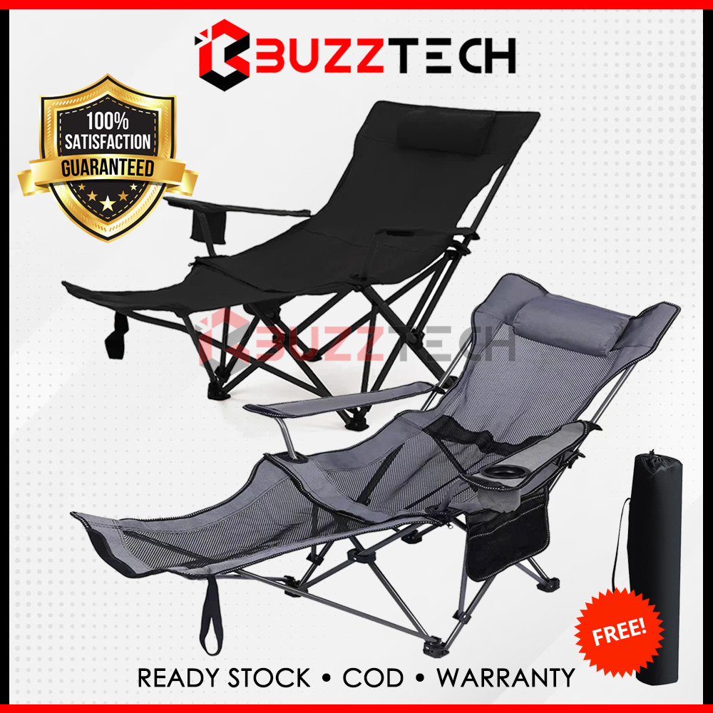 BuzzTech Camping Chair Extended Kerusi Camping Chair Outdoor Foldable Chair Lazy Chair Kerusi ...