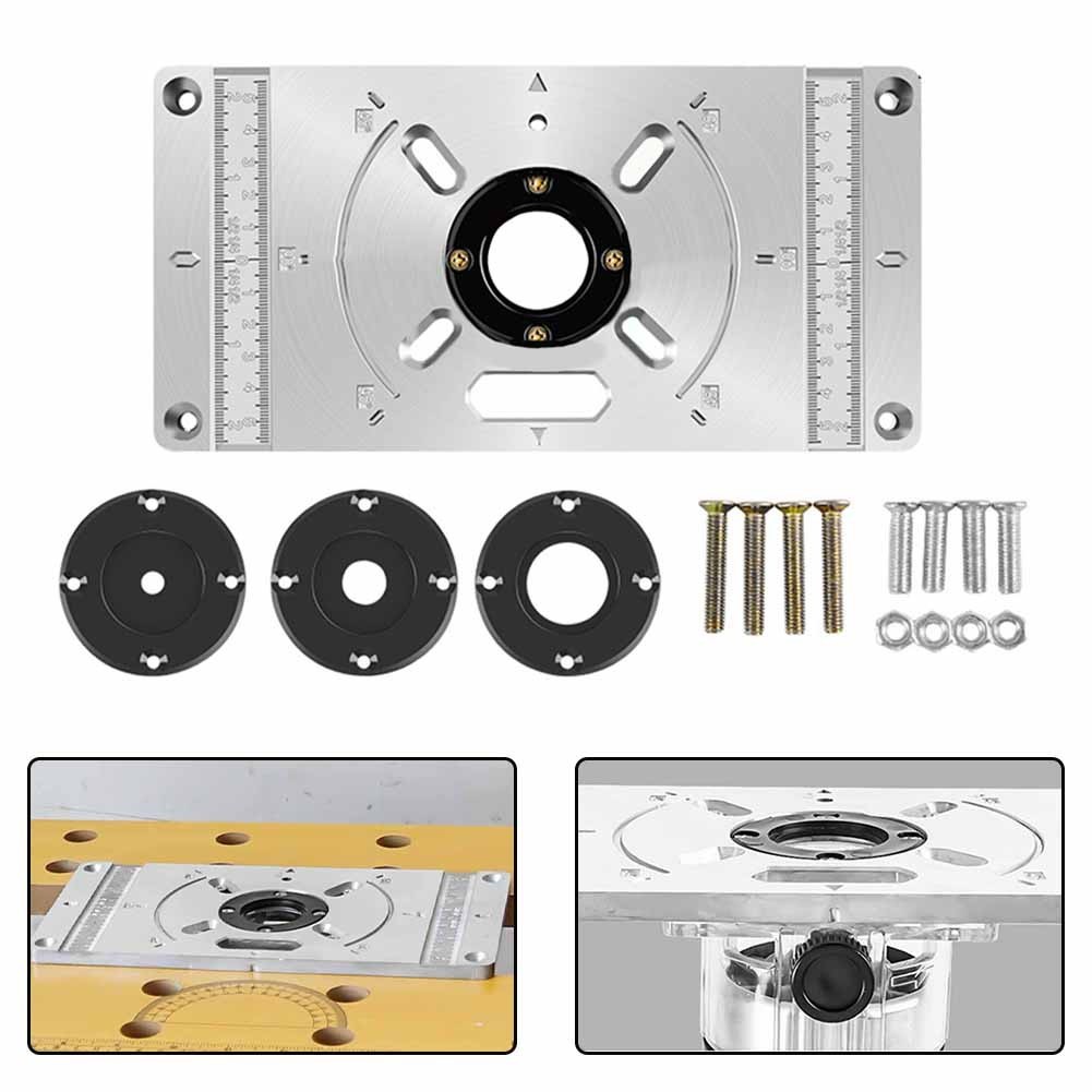 BTQN! Router Table Insert Plate Wood Router Plate Engraved Sturdy ...