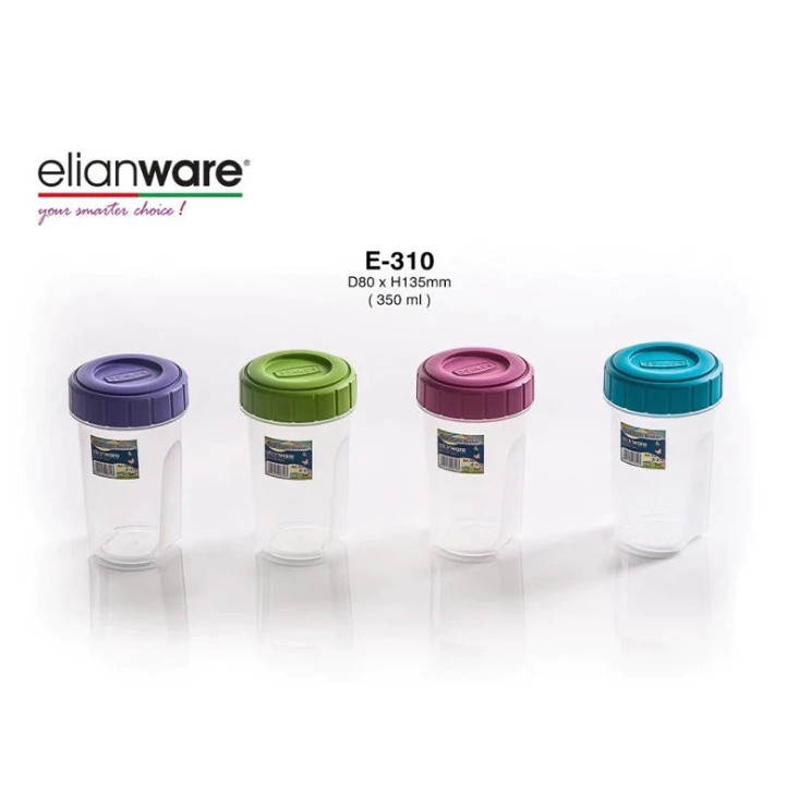 Elianware Plastic Beaker Container#350ml BPA-Free Plastic Protein Shake ...