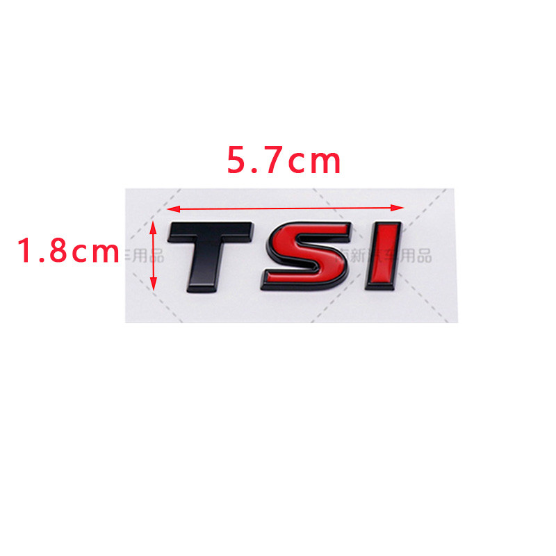 3D ABS TSI Letters Emblem Car Sticker Auto Rear Trunk Fender Side ...