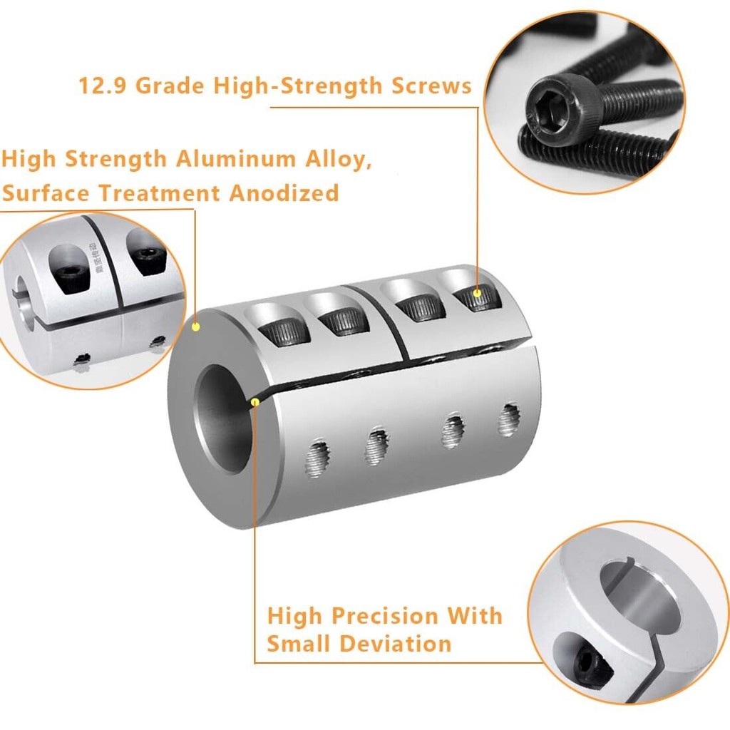 Aluminium Shaft Coupling Flexible Coupling Motor Shaft CNC Motor ...