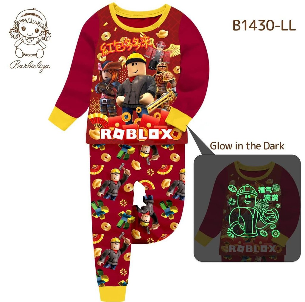 B1430 Roblox CNY Glow in the Dark Sleepwear / Baju Tidur (2 -12y ...