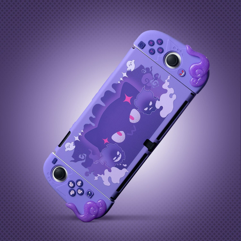 Nintendo Switch Purple Protective Case Silicone Joy Con Controller ...