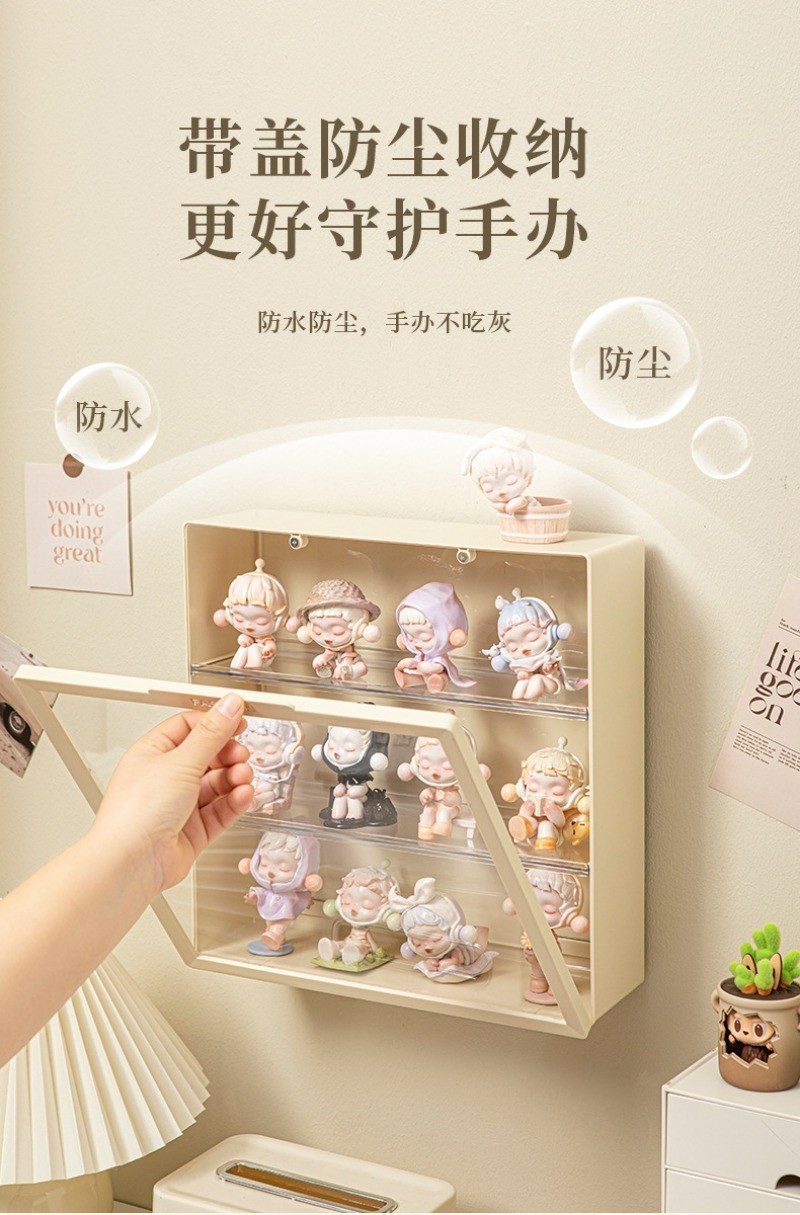 Labubu Display Box Wall Hanging Plush Doll Display Cabinet Skullpanda ...