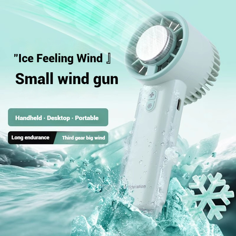 [120 Speed] Kipas Mini LED Digital Display Hand Fan Strong Wind Usb ...