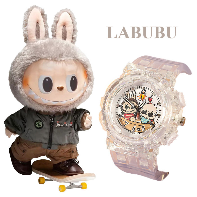 Labubu Children Luminous Quartz Watch Kids Cartoon Electronic Watches ...