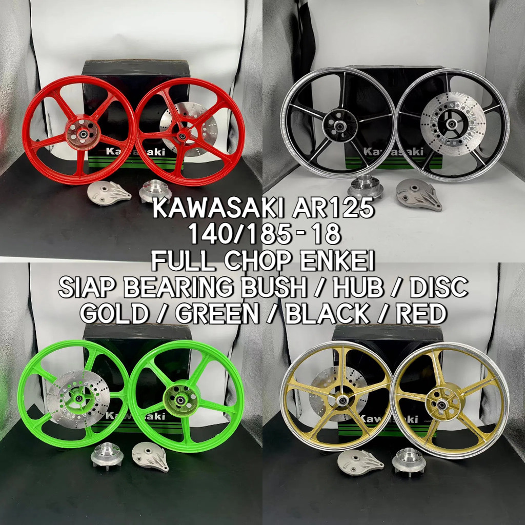 AR125 SPORT RIM FULL CHOP ENKEI KAWASAKI SIAP DISC & HUB & BEARING BUSH ...