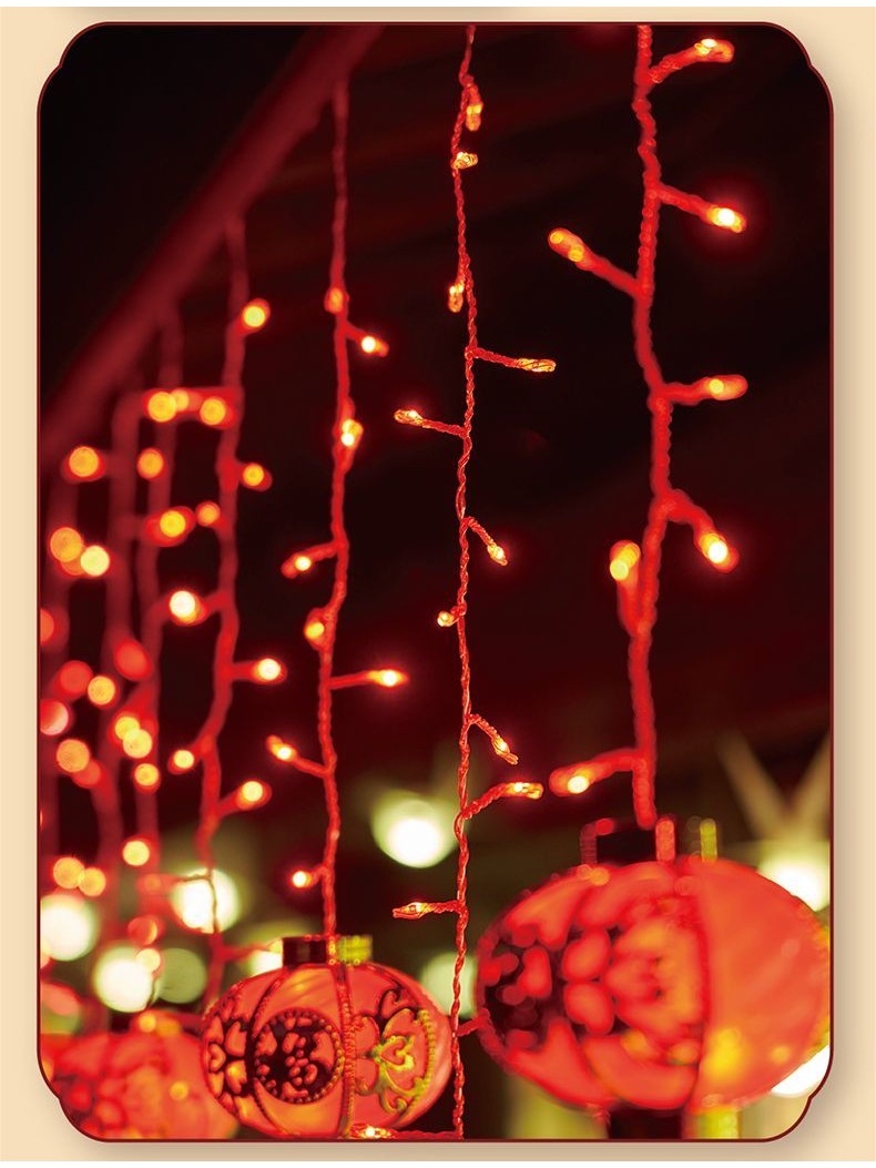 CNY 2025 Chinese New Year Lantern Hook Line Fireworks Fairy Lights Plug ...