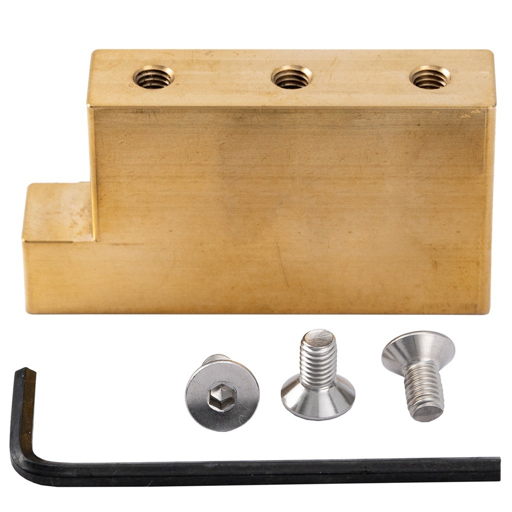 in stock Musiclily Ultra Solid Fat Brass L Shape Tremolo Block for ...