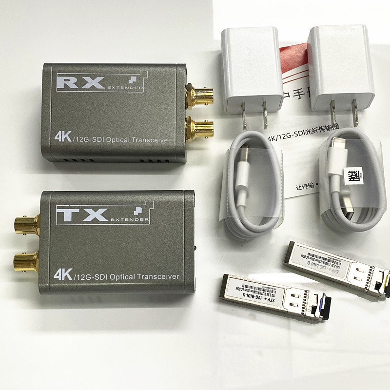4K 60Hz 12G SDI Fiber Extender Over LC Fiber Optical Cable 20Km HD SDI ...