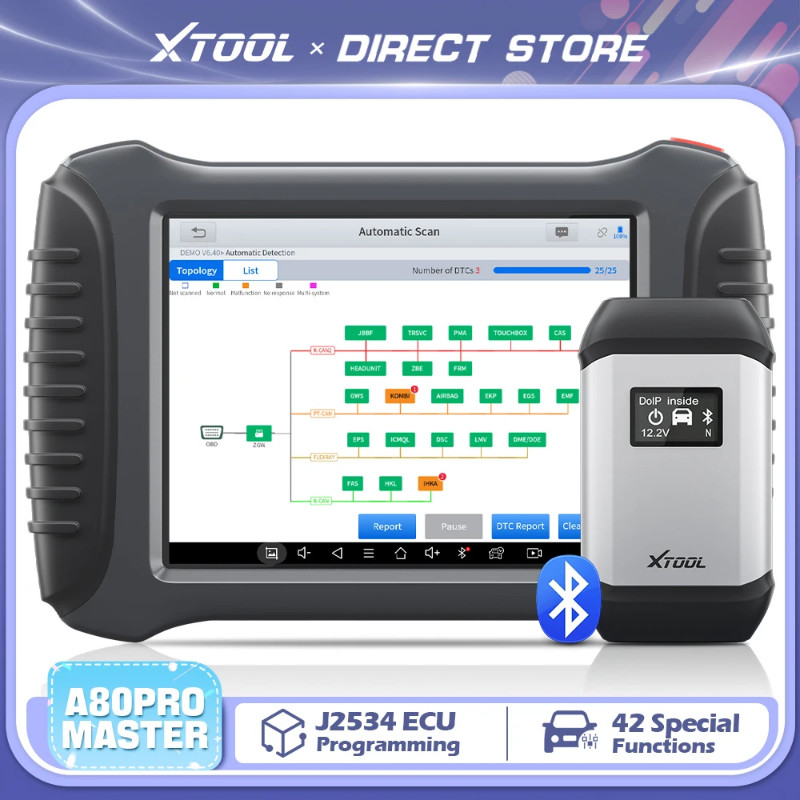XTOOL A80pro Master KC501 KS01 KS02 OBD2 Car Diagnostic Tools VCI J2534 ...