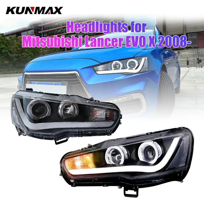 2x Car Styling Car Headlight Assembly For Mitsubishi Lancer EVO X 2008 ...
