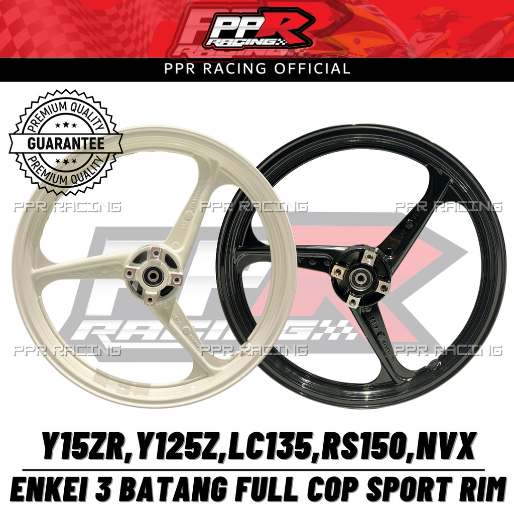 SPORT RIM ENKEI 3 BATANG ORIGINAL FULL CHOP YAMAHA LC135 LC V8 125ZR Y15 Y16 LAGENDA 115ZR RS150 ...