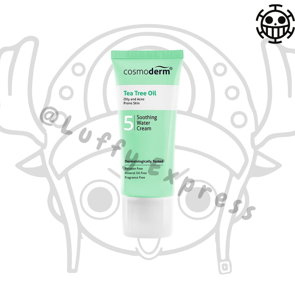 Cosmoderm Tea Tree Oil Soothing Water Cream Oily and Acne-Prone Skin ...