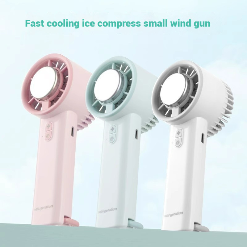 [120 Speed] Kipas Mini LED Digital Display Hand Fan Strong Wind Usb ...
