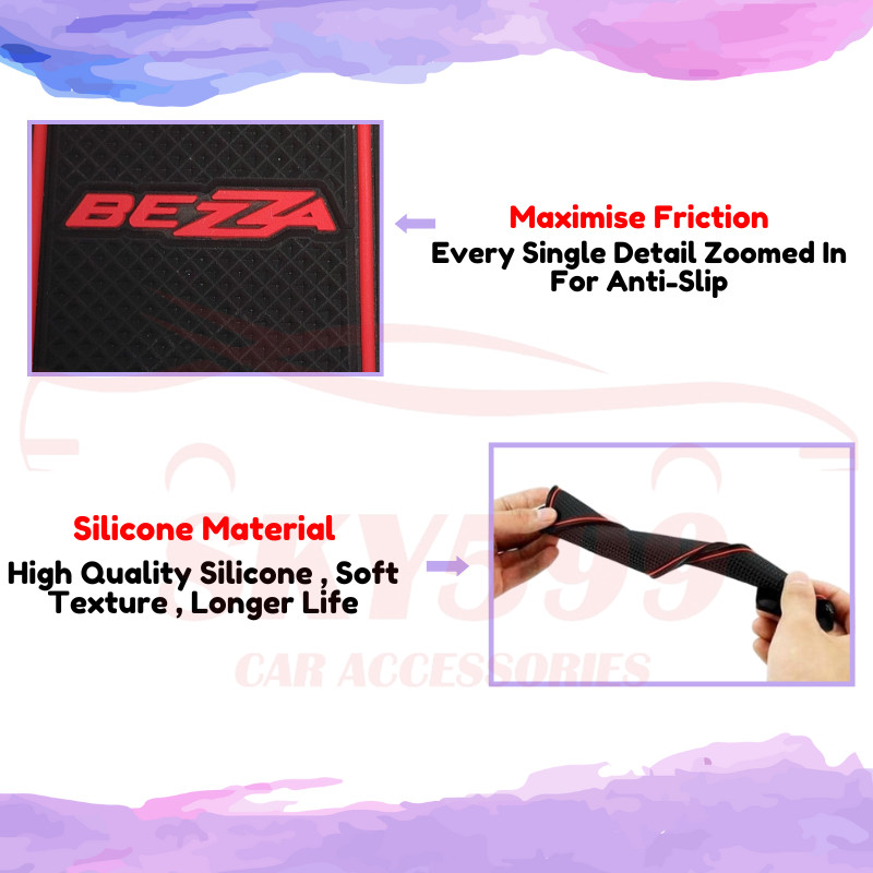 Perodua Bezza Interior Slot Mat Storage Tank Mat 1 Set 14 Pcs | Shopee ...
