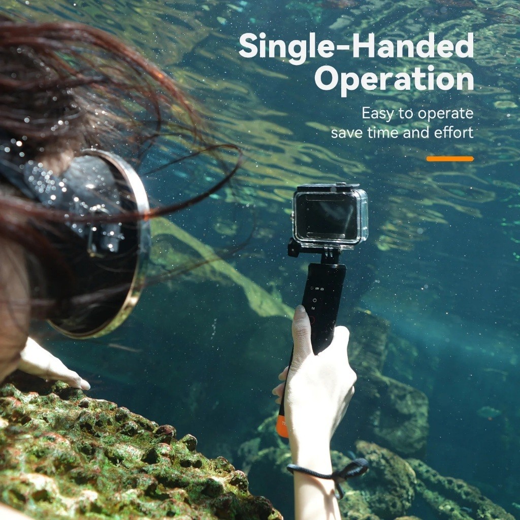 TELESIN Floating Handle Grip with Remote Control for GoPro Hero 8/9/10 ...
