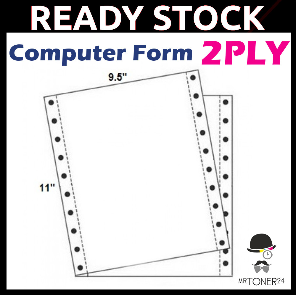 Sonoform / Akira 2ply Computer Form A4 (Plain White) 400 Fans Dot ...