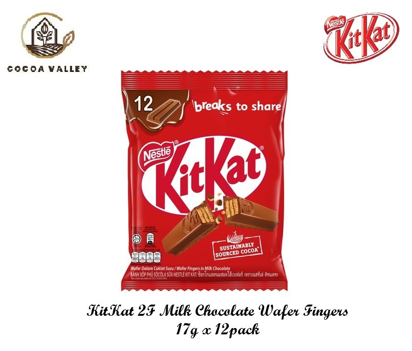 Kitkat 2F Milk Chocolate Wafer Fingers 17g x 12packs 204g(BB:AUG 2025 ...