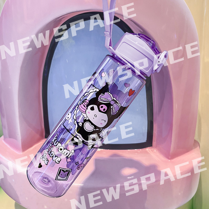 700ml Botol Kuromi Air Labubu Water Bottle Kids Straw Bpa Free Botol ...