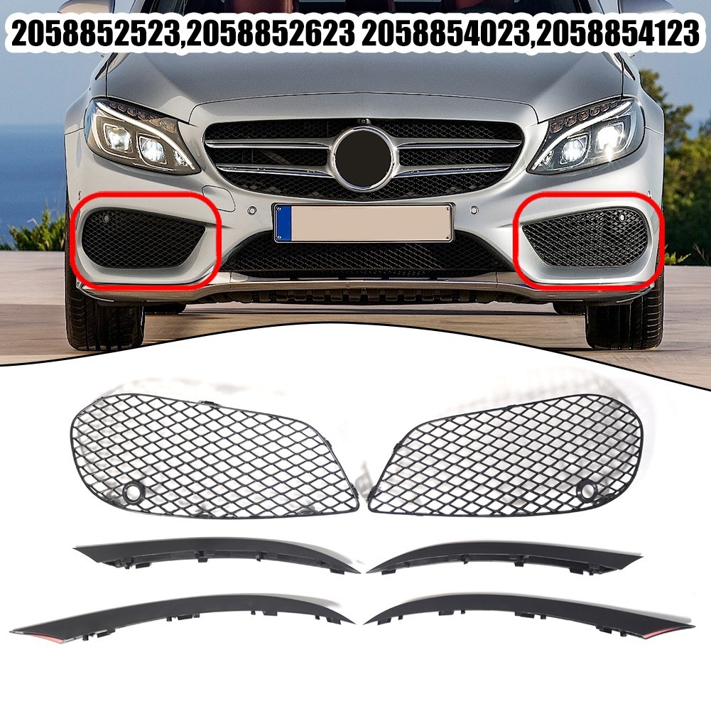 Activespace Bumper Fog Light Mesh Air Vent Grille For Mercedes-Benz ...