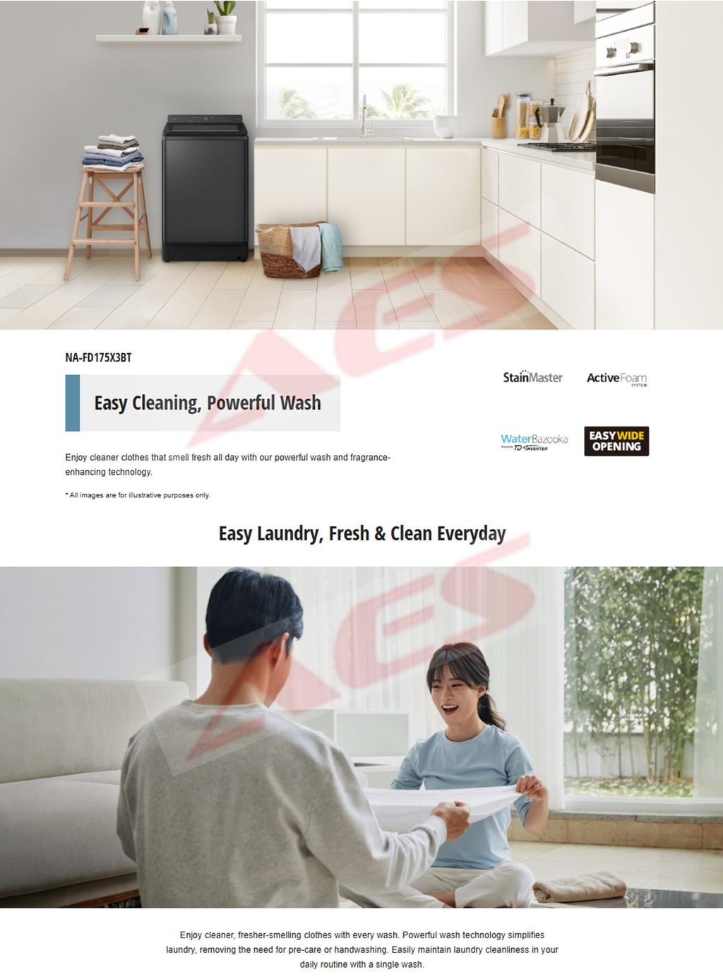 Panasonic 👕 NA-FD175X3BT 17.5KG Mesin Basuh Muatan Atas ActiveFoam ...