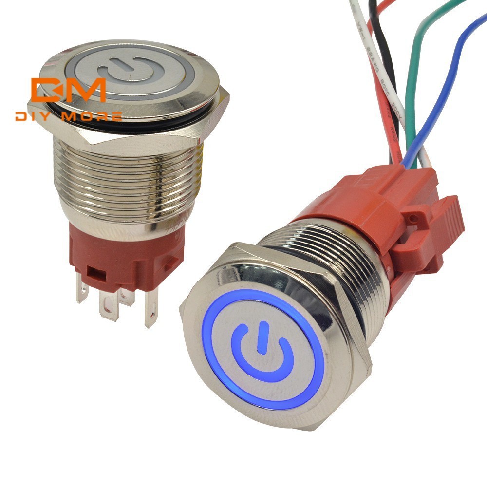 in stock DIYMORE | 19MM Push Button Switch 250V 5A Self Resetting ...