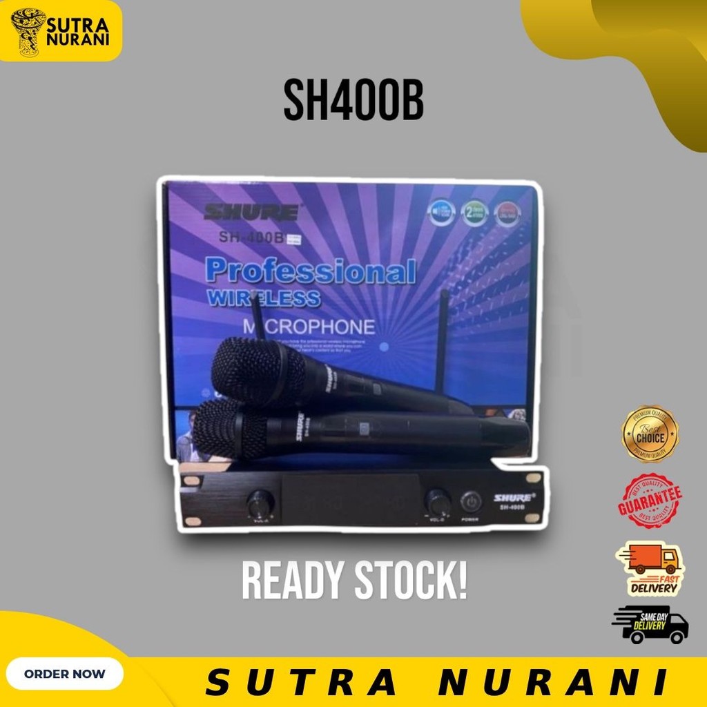 WIRELESS MIC SHURE SH-400B & SOUNDTECH SKM9000 PROFESIONAL QUALITY MIC ...
