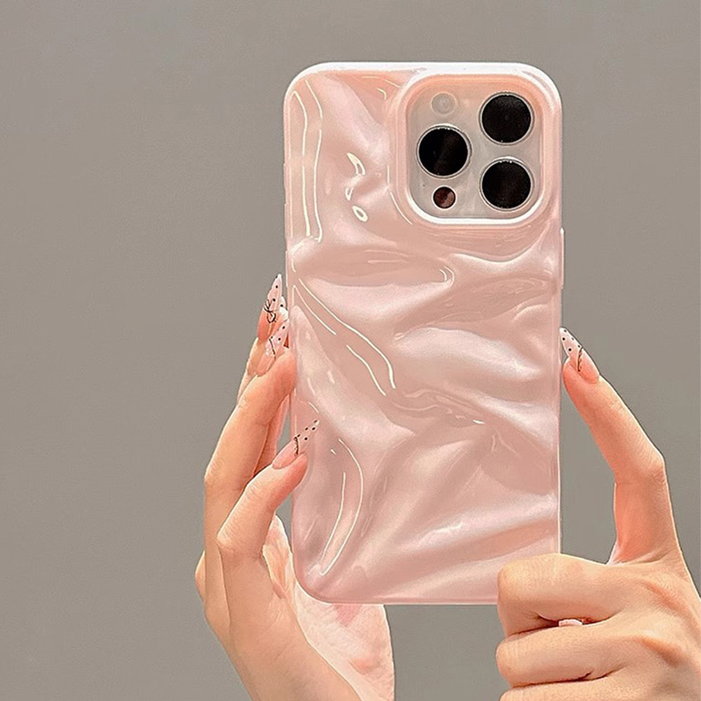 Luxury Water Ripple Wrinkle Phone Case for iPhone 16 15 14 12 11 13 Pro ...