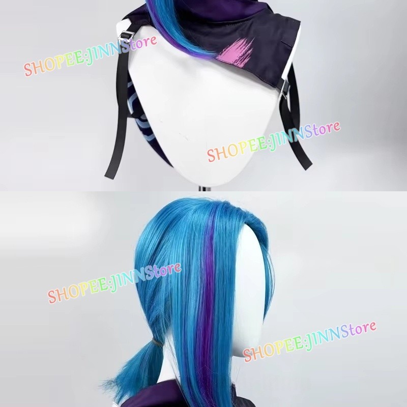 - JINN - Game League of Legends TV Series Arcane JINX Cosplay Purple ...