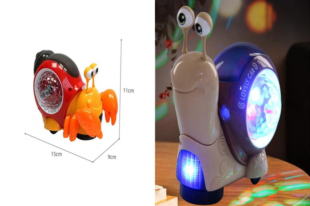 Lingoer| Snail Toy Electric Snail Toy Snail Car Toy with Led Light and ...