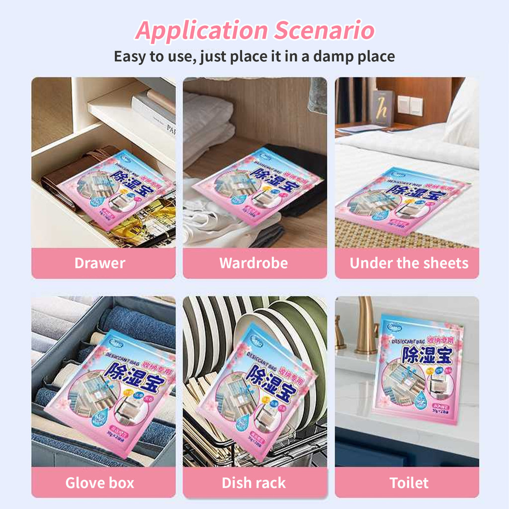 Drawers Dehumidification Bag Indoor Moisture Absorber Bag For Wardrobe ...