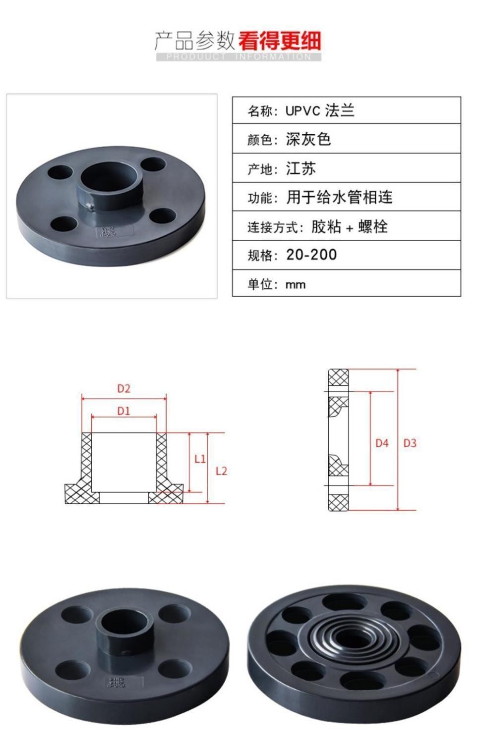 PVC Pipe Flange Disc UPVC Water Pipe Flange Sheet Split Flange Live ...