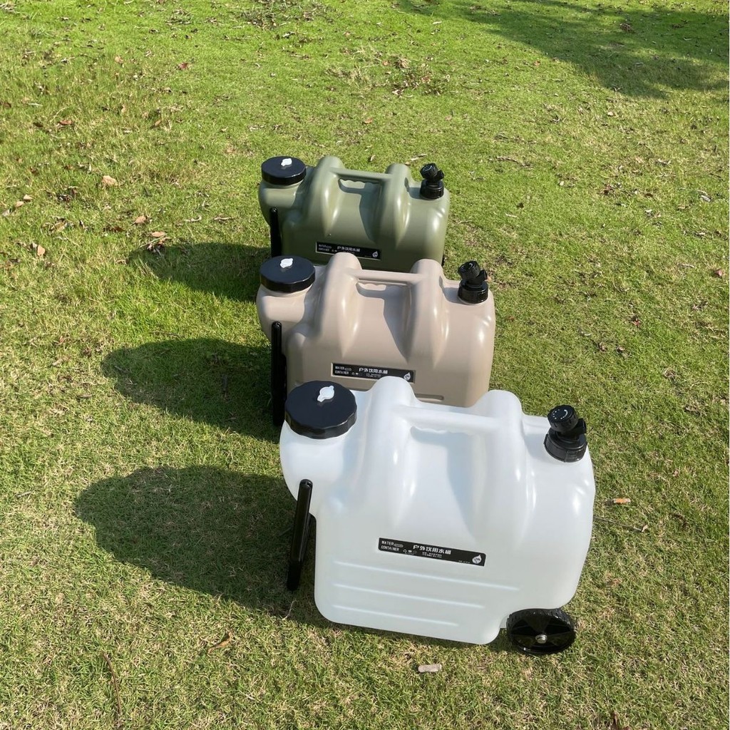 Camping Outdoor PE Bucket Portable Trolley Large Water Bottle with ...